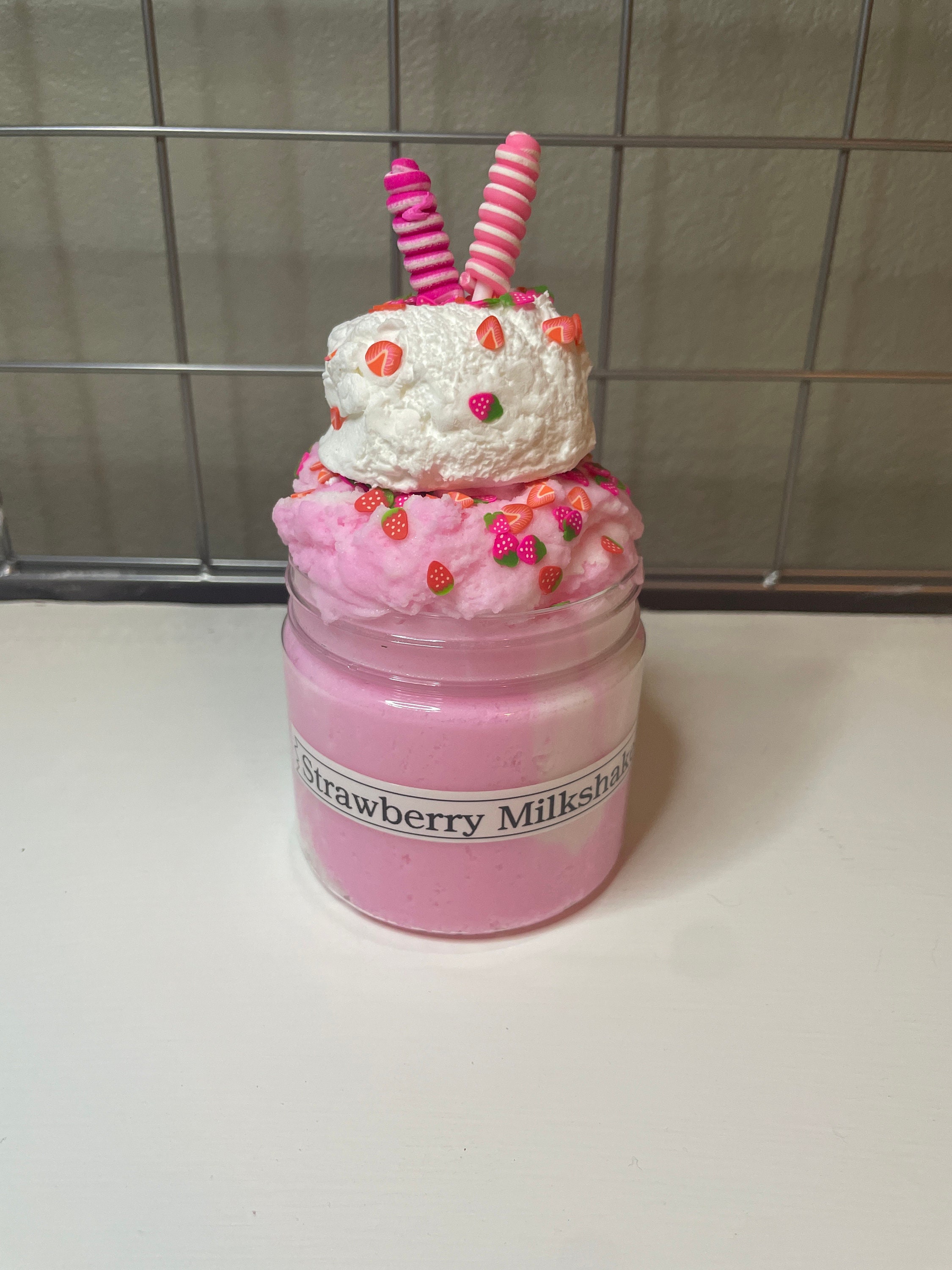 Strawberry Milkshake Slime Kit - Etsy