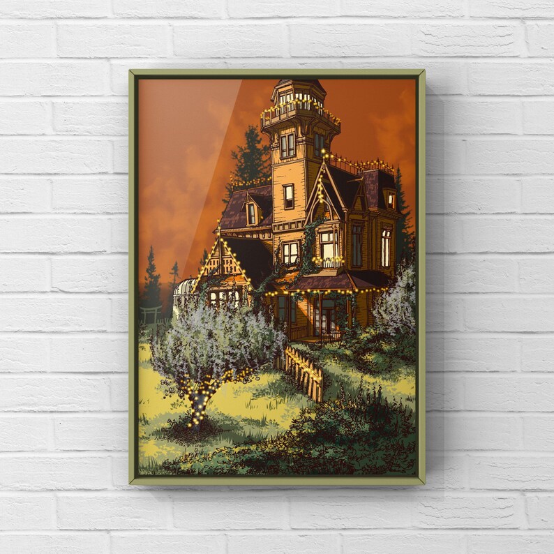 Practical Magic House Portrait - Etsy