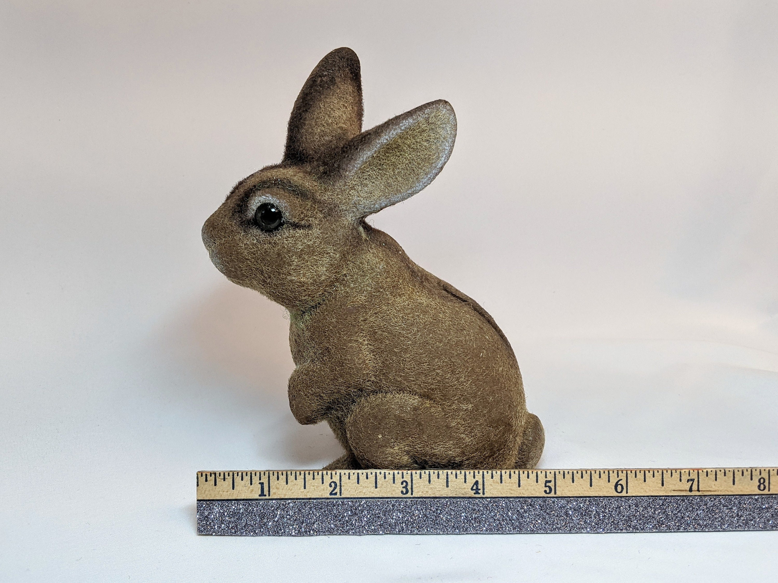 Vintage Flocked Rabbit Bank Fuzzy Bunny Made in Hong Kong | Etsy