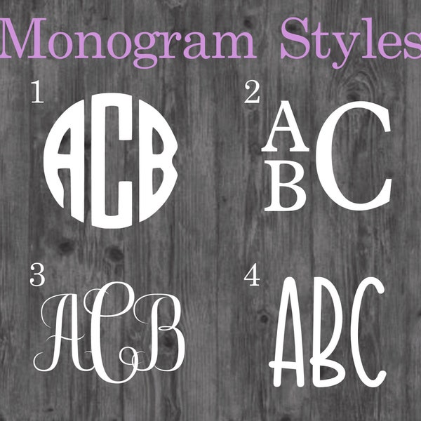 Monogram Car Decal - Etsy