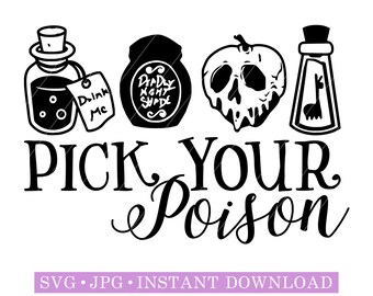 Pick Your Poison SVG Cut File - Etsy