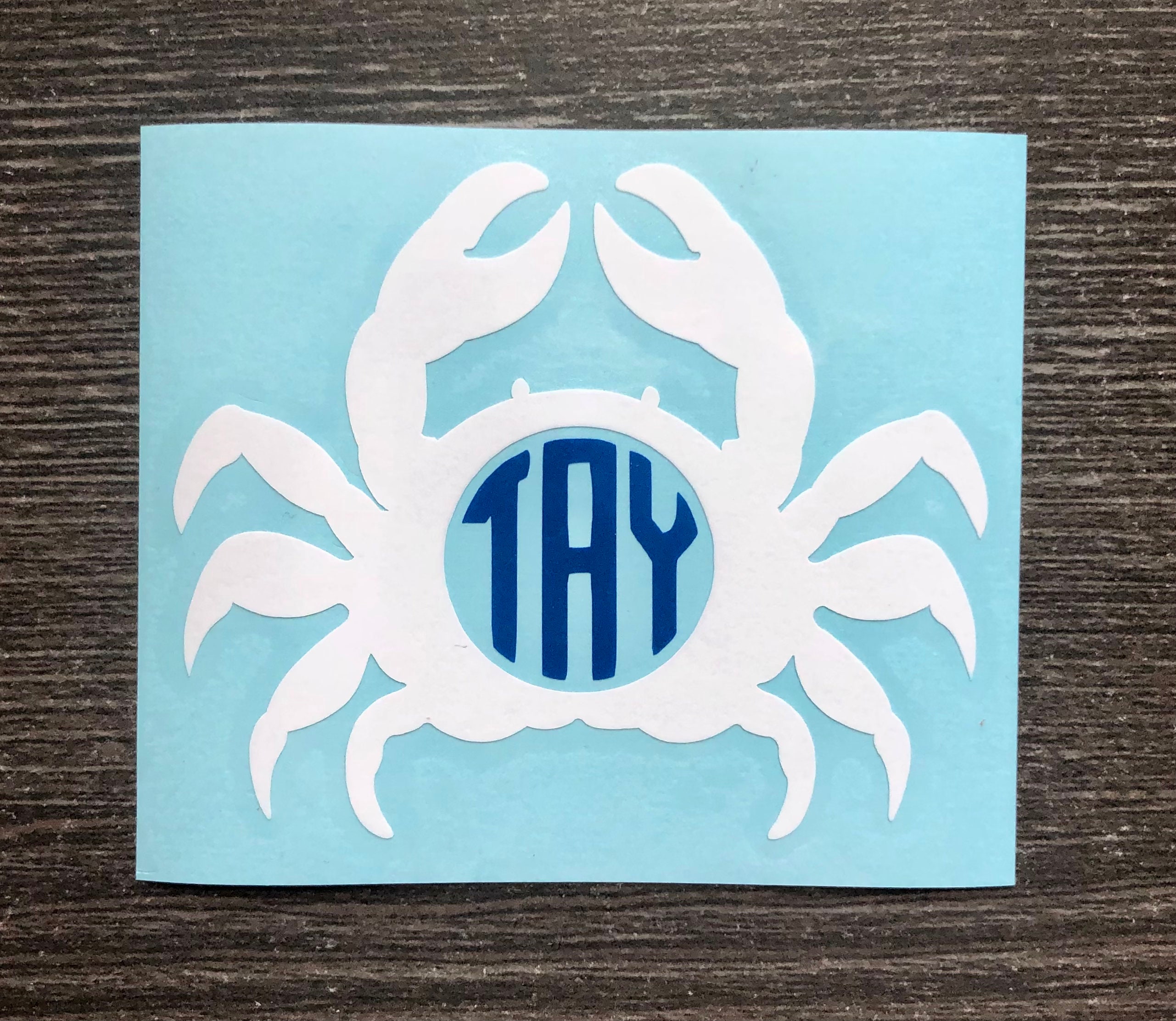 Beach Monogram Decal Monogram Car Decal Monogram Yeti - Etsy