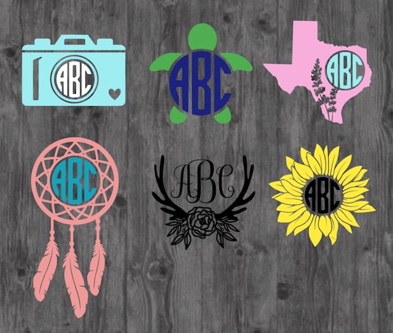 Personalized Monogram Decal Monogram Car Decal Monogram - Etsy