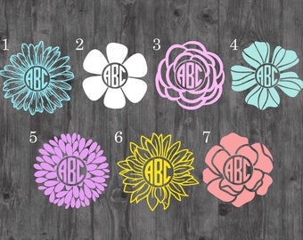 Beach Monogram Decal Monogram Car Decal Monogram Yeti | Etsy