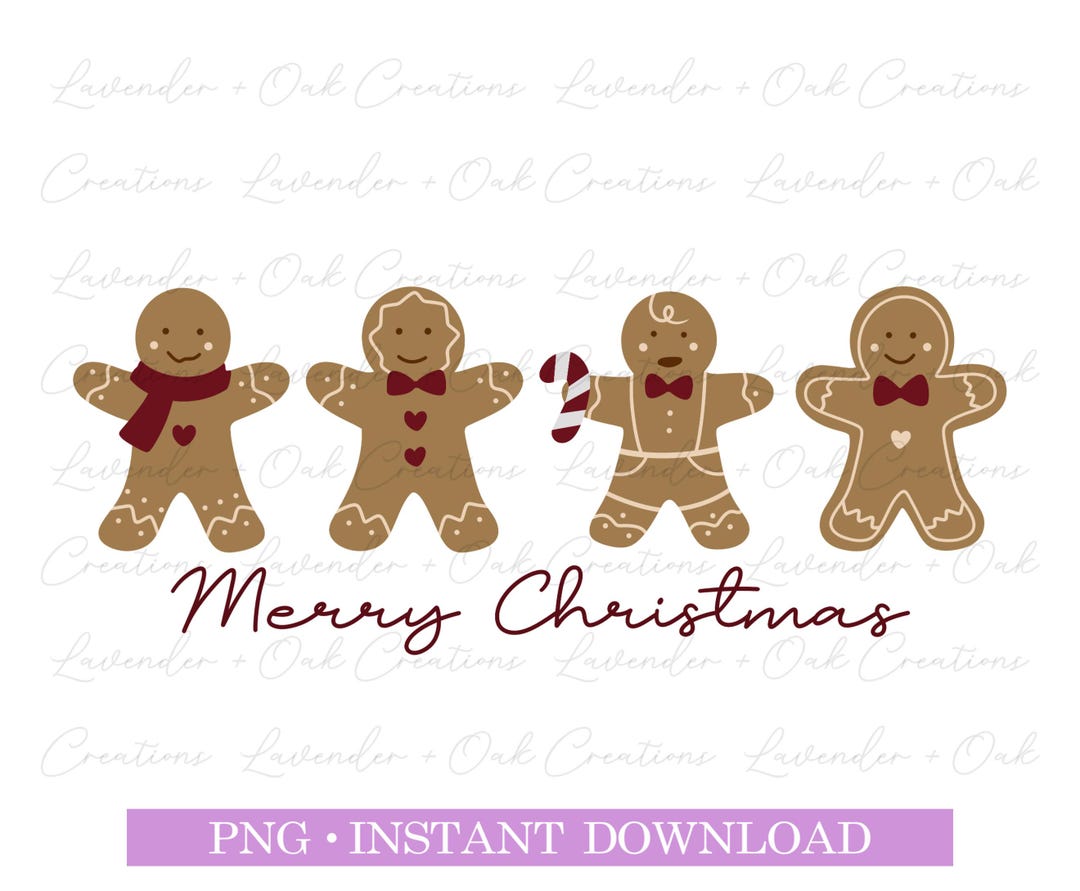 Gingerbread Man | Merry Christmas | Digital File | PNG | Instant ...