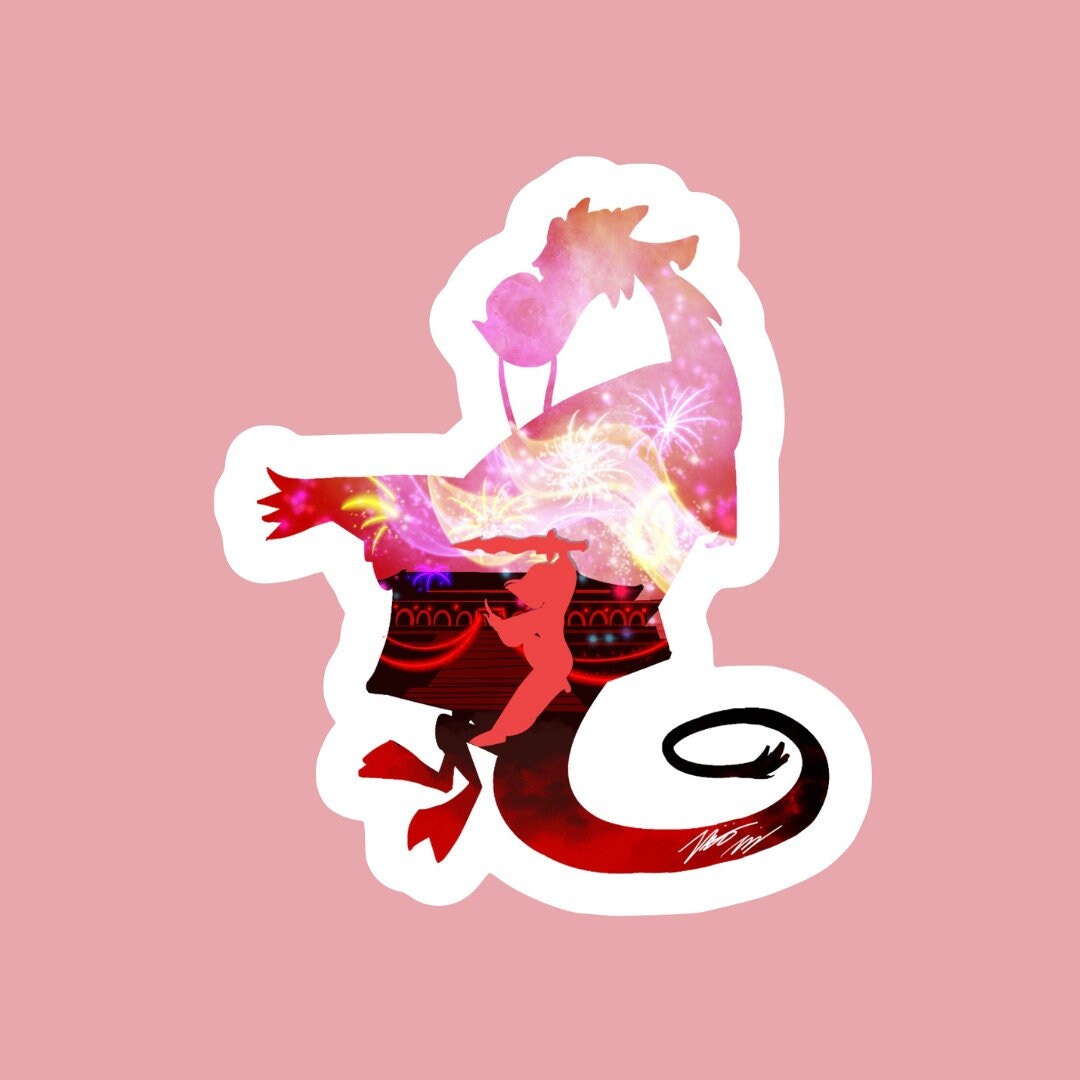 Mulan and Mushu Sticker - Etsy
