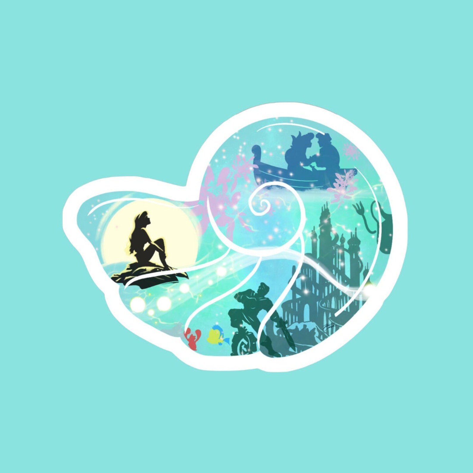 The Little Mermaid Sticker - Etsy
