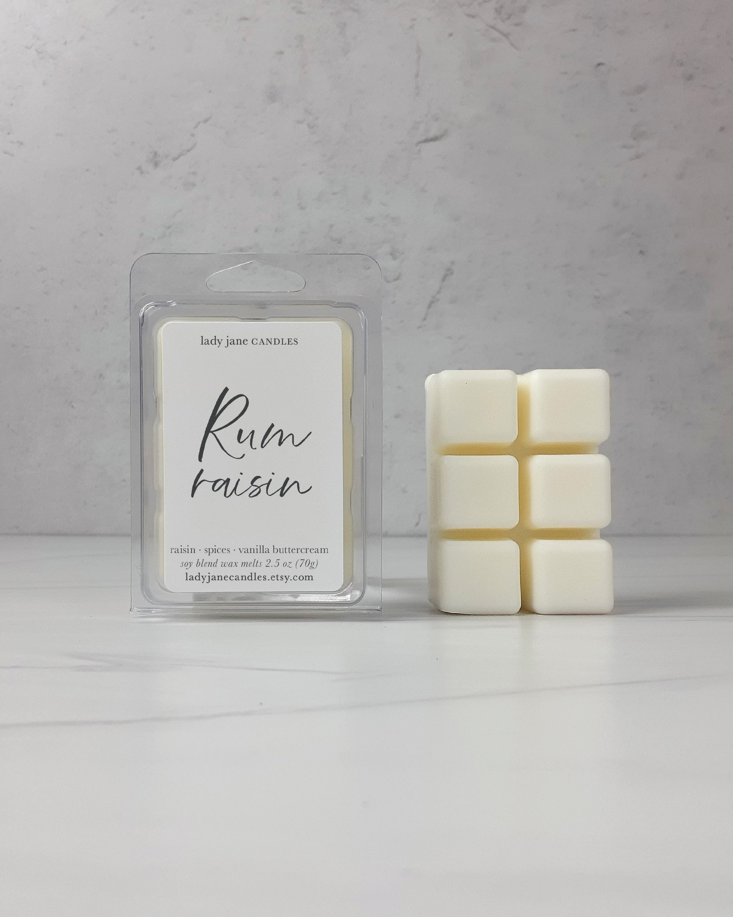Rum Raisin Wax Melts | Highly Scented Wax Melt Bar | Strong Extra ...
