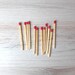 Fancy Matches Safety Matches Red Tips 40 High Quality - Etsy