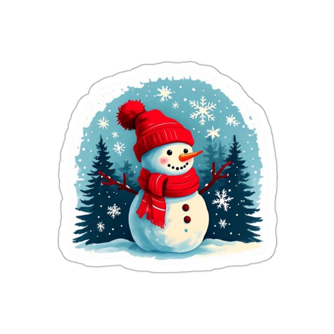 Snowman Kiss-cut Stickers Christmas Winter Holiday Decoration ...