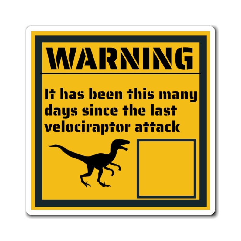 Dinosaur Magnet, Velociraptor Attack Fridge Magnet, Kitchen Decor ...