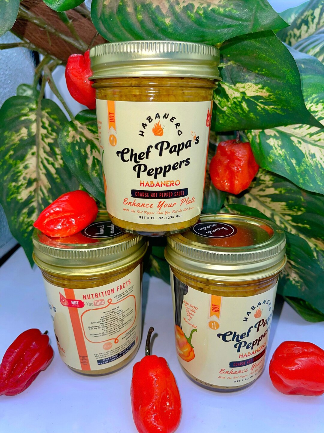 Chef Papa's Peppers (COARSE EXTRA HOT) [fresh Batch] - Etsy UK