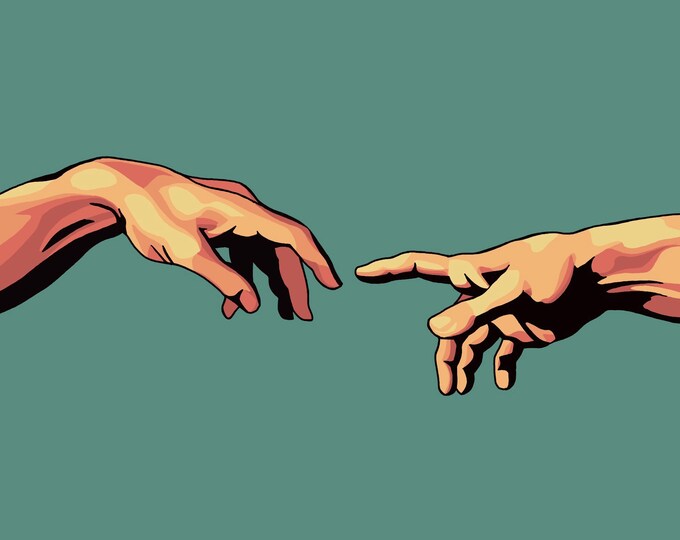 The Creation of Adam Digital Print - Etsy Canada