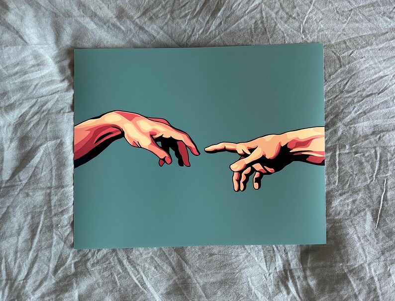 Creation of Adam Print - Etsy