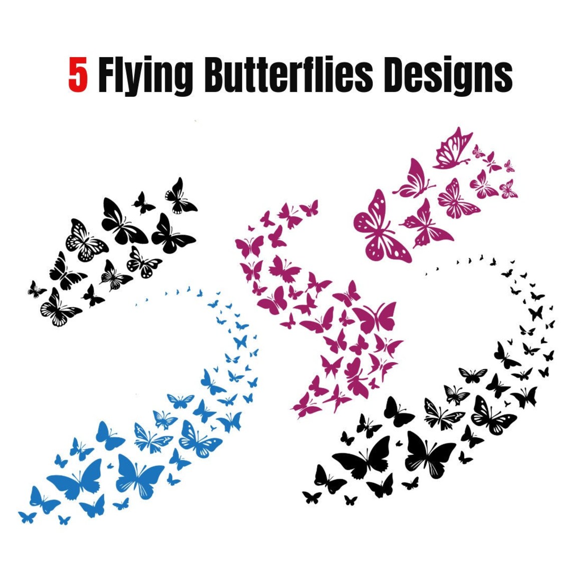 FLYING BUTTERFLY SVG, Butterfly Clipart, Butterfly Svg Cut Files for ...