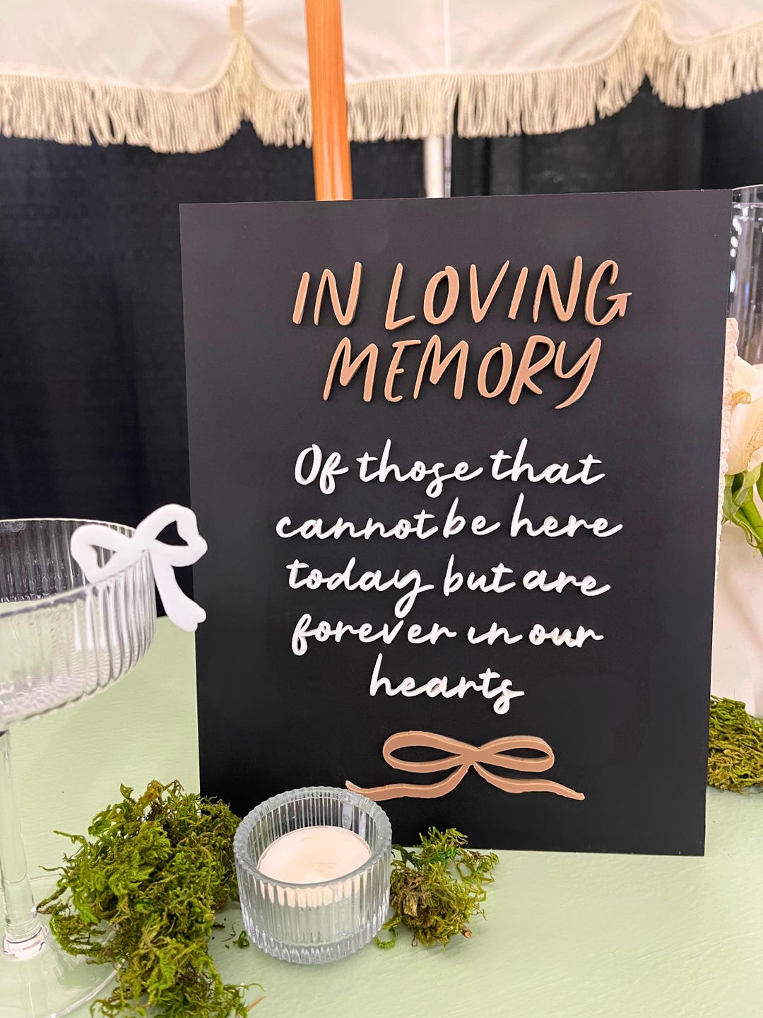 Custom Acrylic Memory Table Sign - Personalized Wedding Signage ...