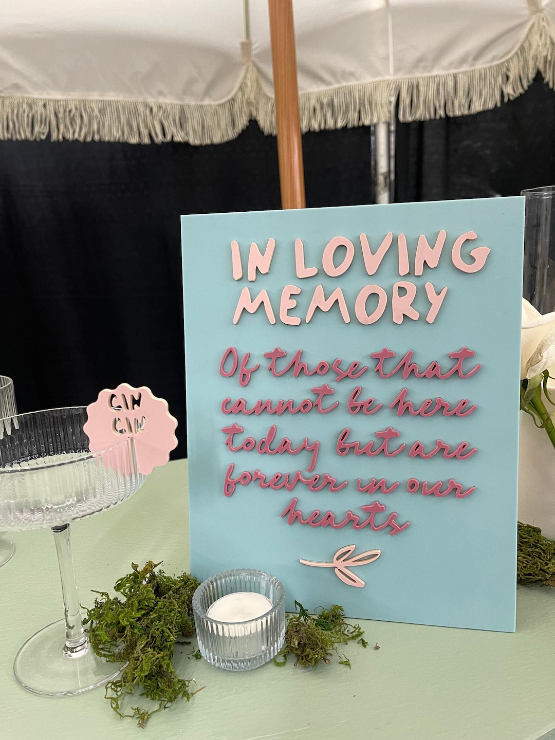 Custom Acrylic Memory Table Sign - Personalized Wedding Signage ...