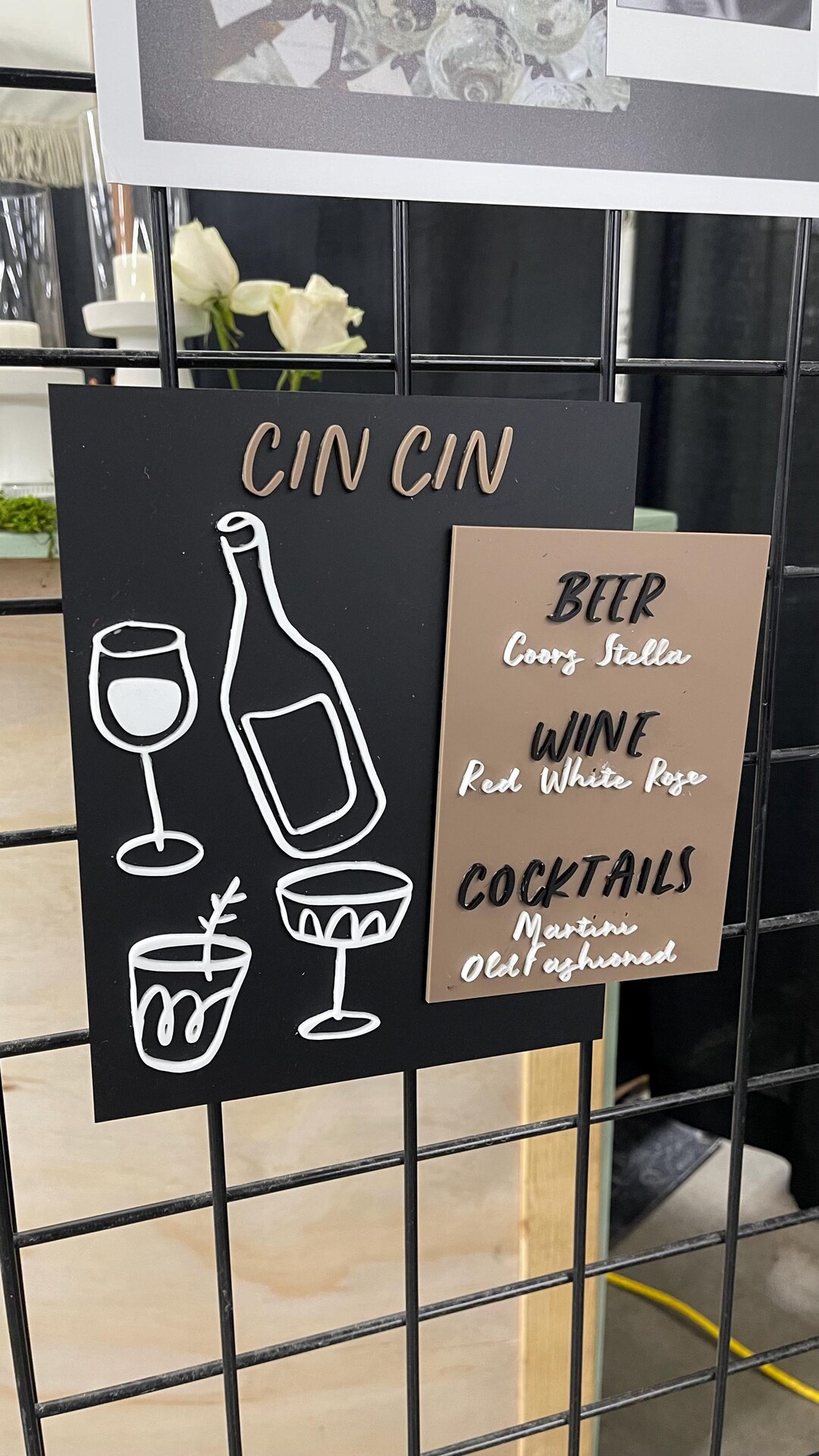 Custom Acrylic Wedding Bar Menu - Personalized Wedding Signage ...