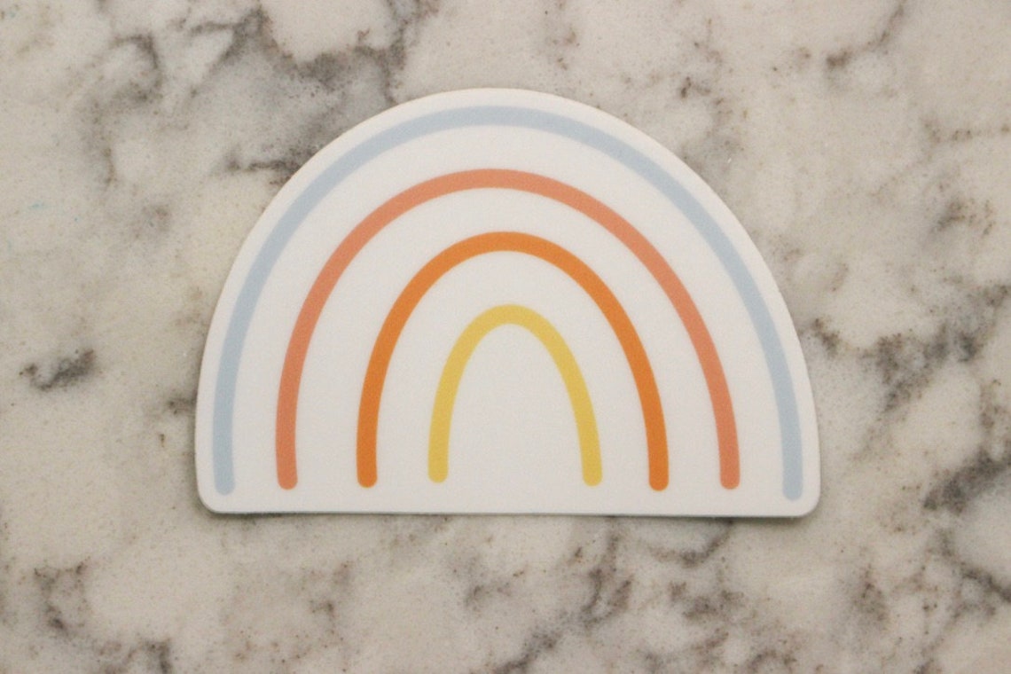 Pastel Rainbow Sticker - Etsy