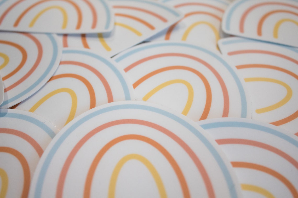 Pastel Rainbow Sticker - Etsy
