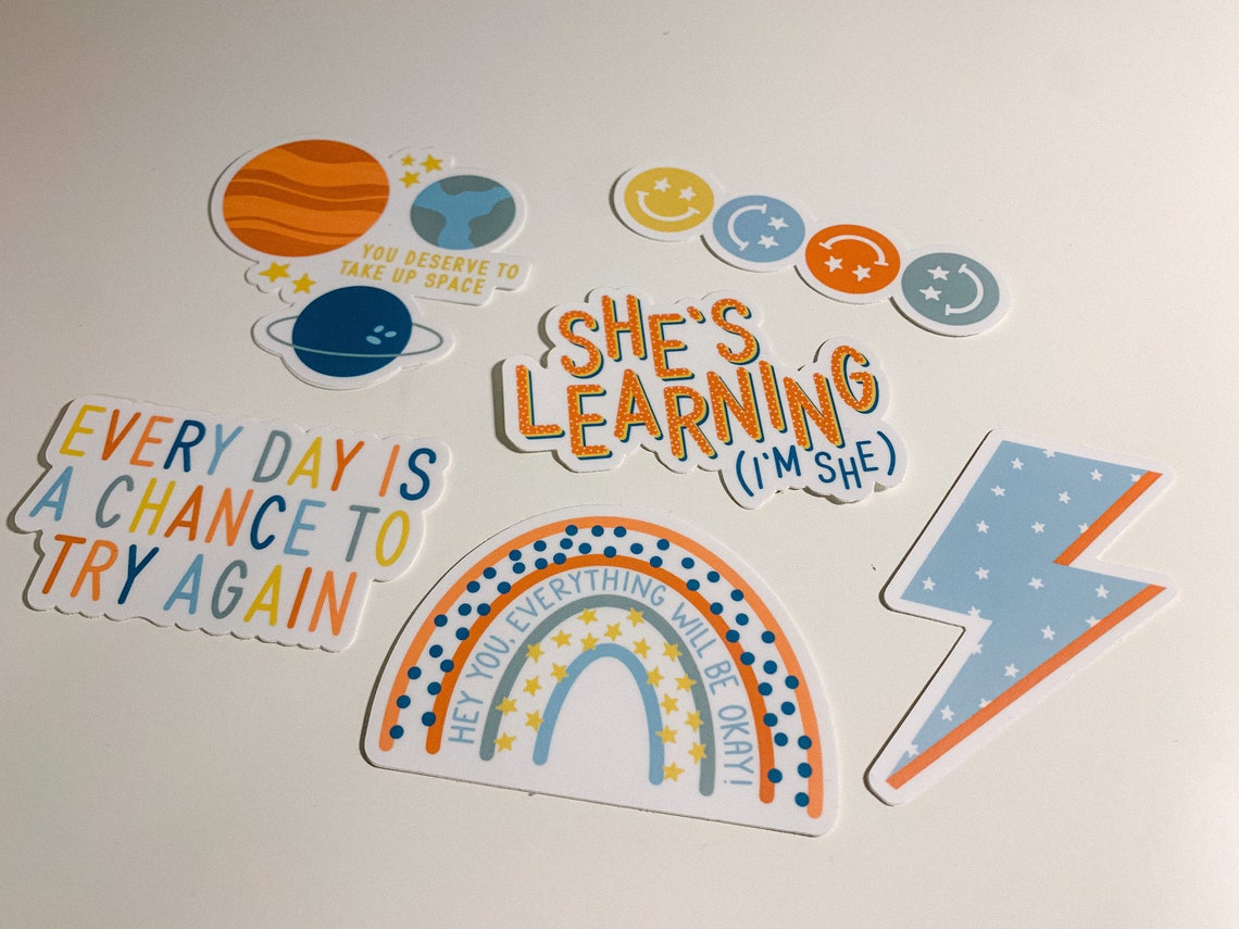 Bold and Bright Sticker Pack - Etsy