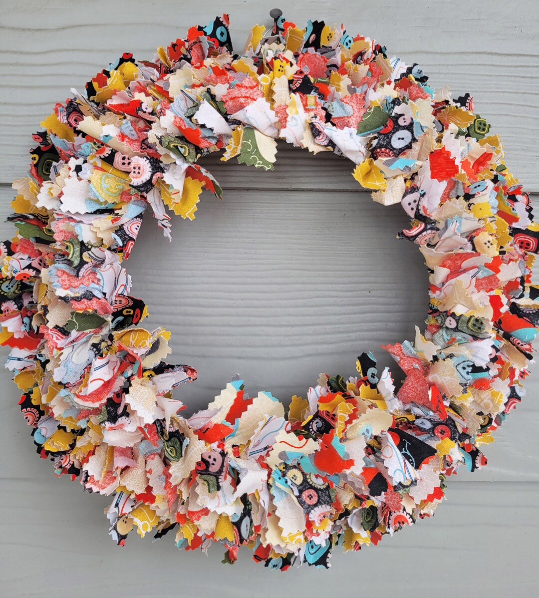 Rag Wreath Medium - Etsy