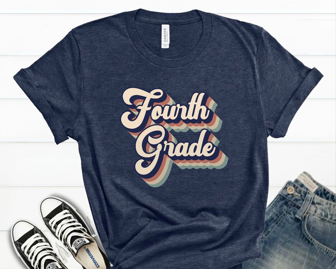 Retro Fourth Grade Teacher Shirt Unisex - Etsy