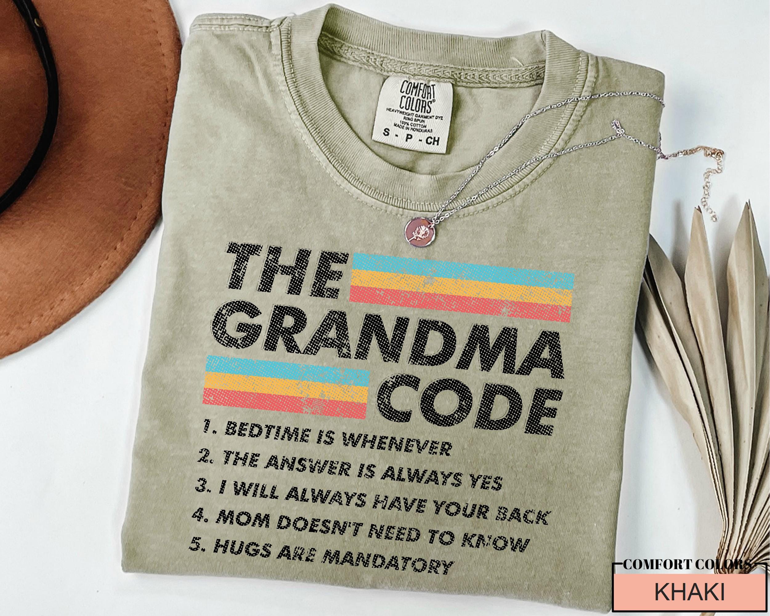 Funny Grandma Code T-shirt: Sarcastic Grandma Gift - Etsy