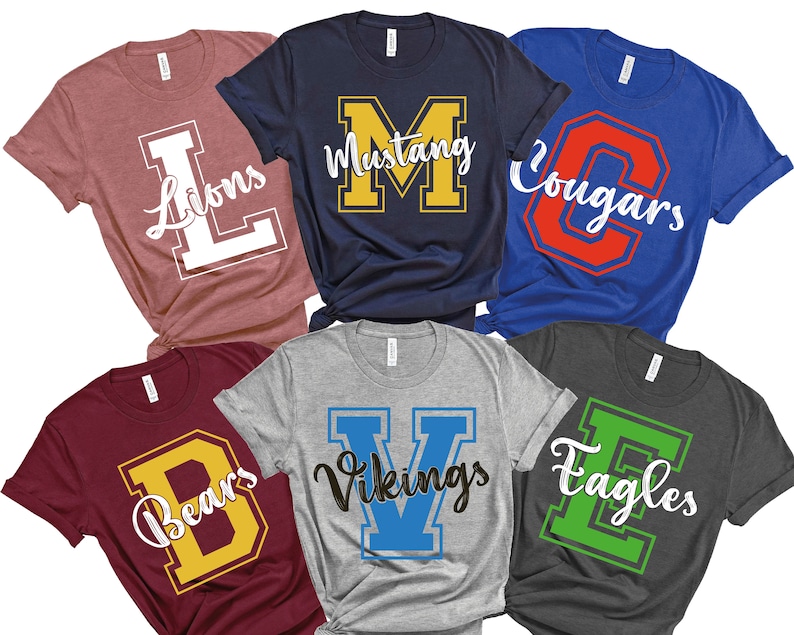 Custom Mascot Shirts School Spirit Mascot T Shirt Team Fans - Etsy