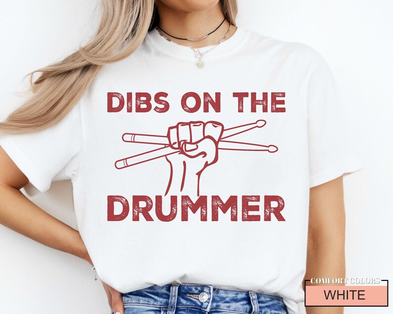 Funny Drummer Shirt: Dibs on the Drummer, Musician Band Tee - Etsy
