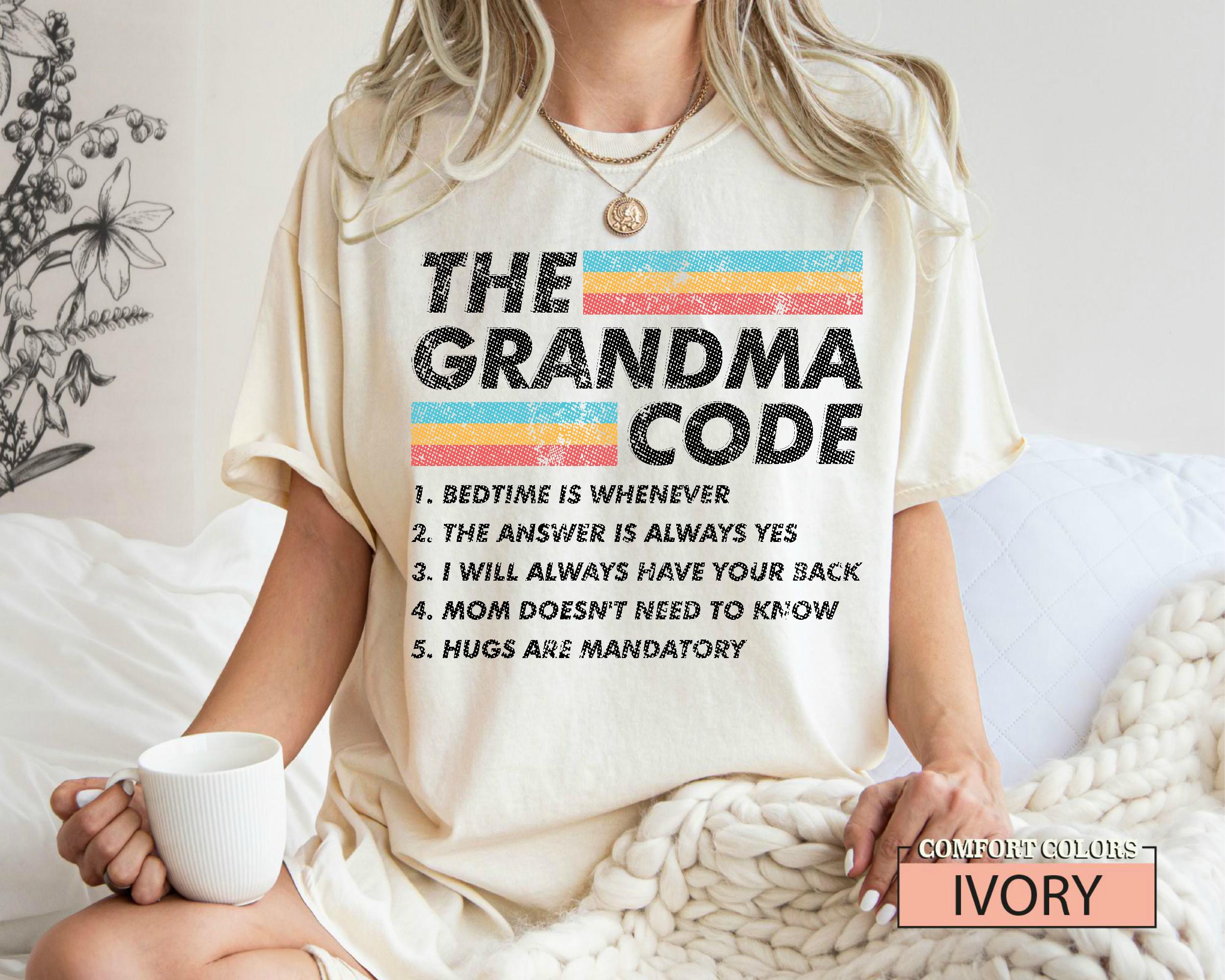 Funny Grandma Code T-shirt: Sarcastic Grandma Gift - Etsy