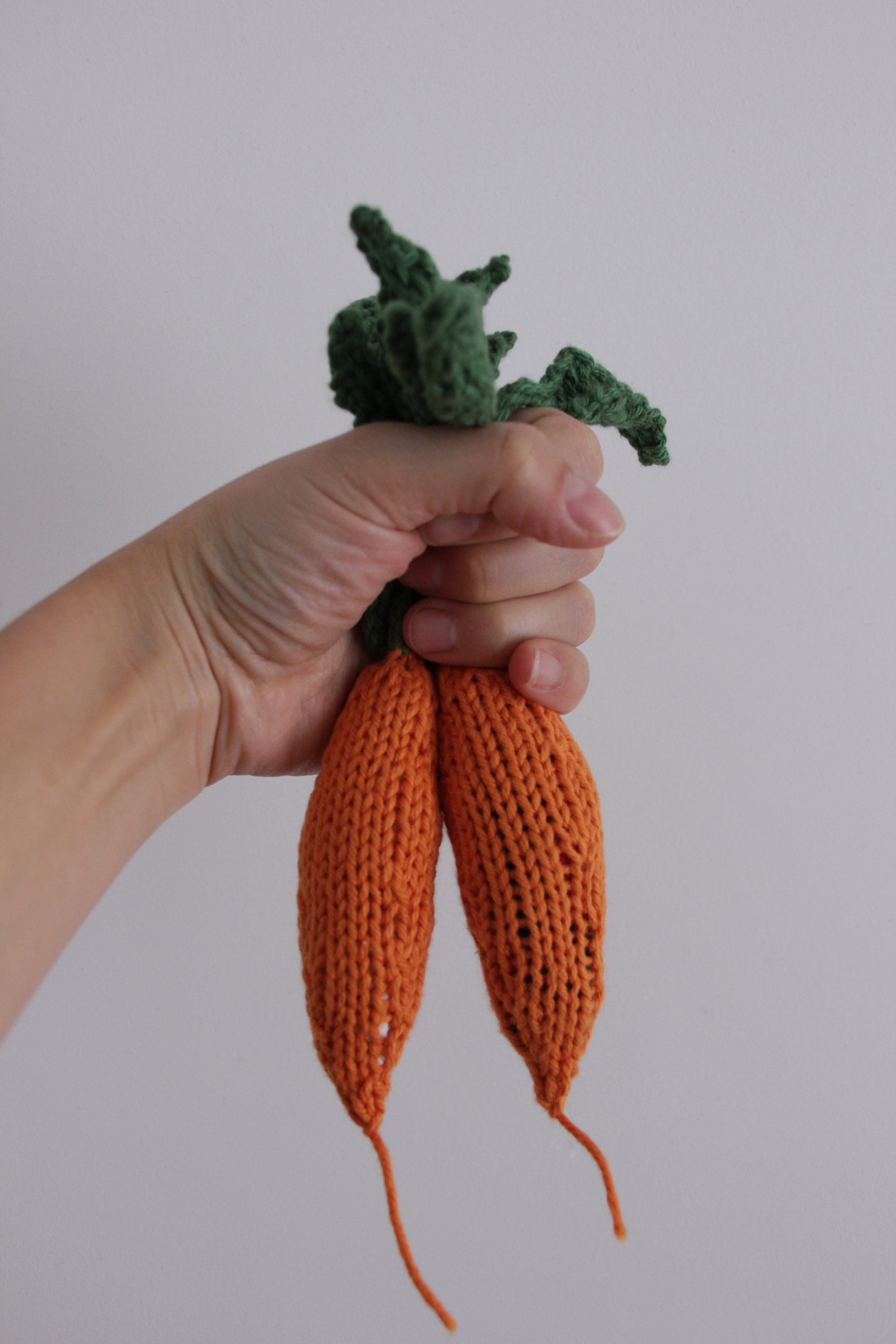 Trio of Knitting Patterns - Carrot, Spring Onion & Chili Pepper - Etsy