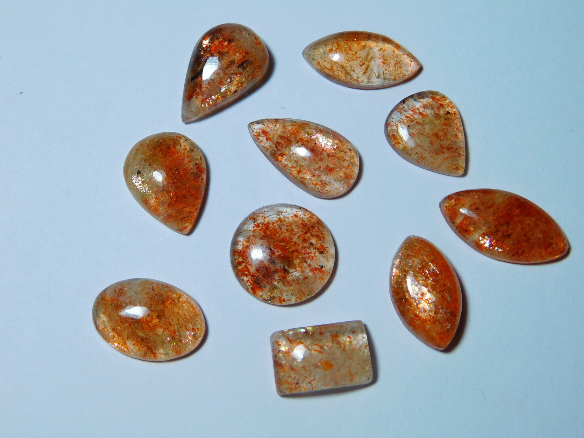 10 PCS Lot Natural Red Sunstone Lot Gemstone Red Sunstone Lot | Etsy