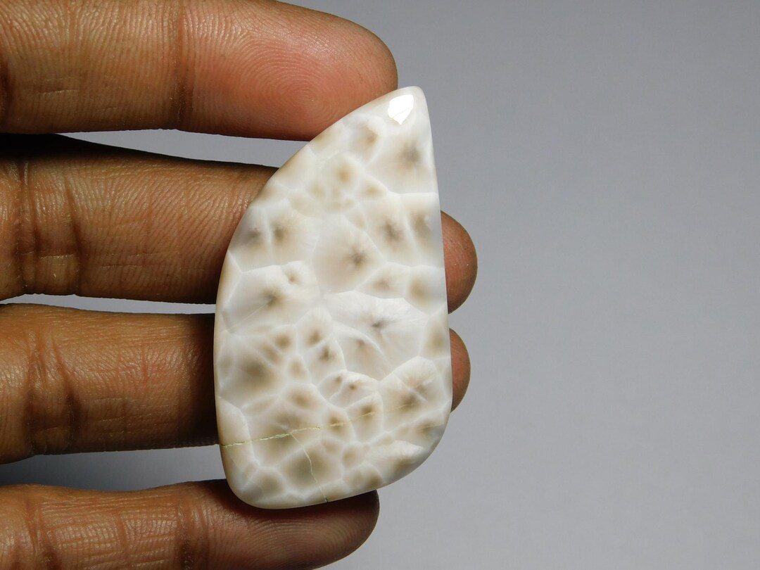 Thomsonite Cabochon: Pink Larimar Gemstone for Jewelry Making (74cts ...