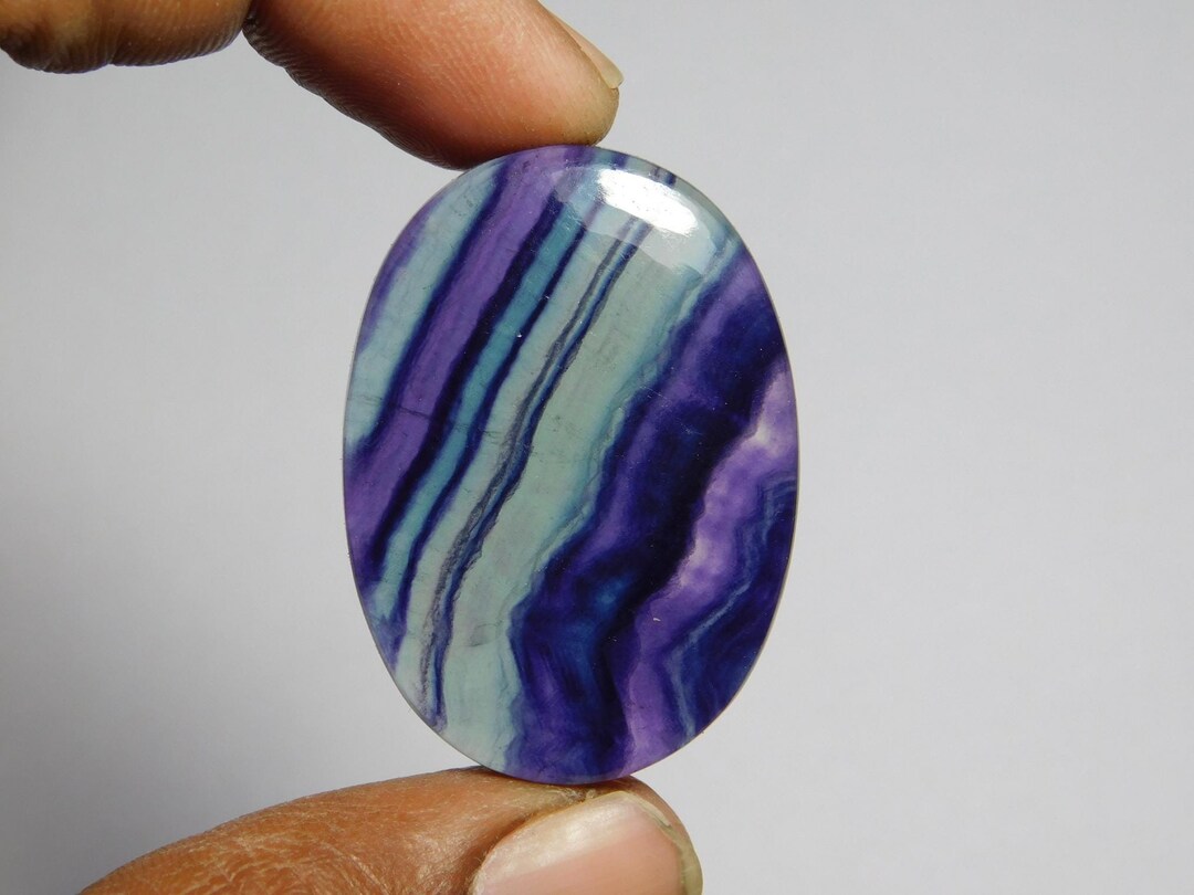 Fluorite Gemstone Cabochons - Colorful Healing Stones for Jewelry ...