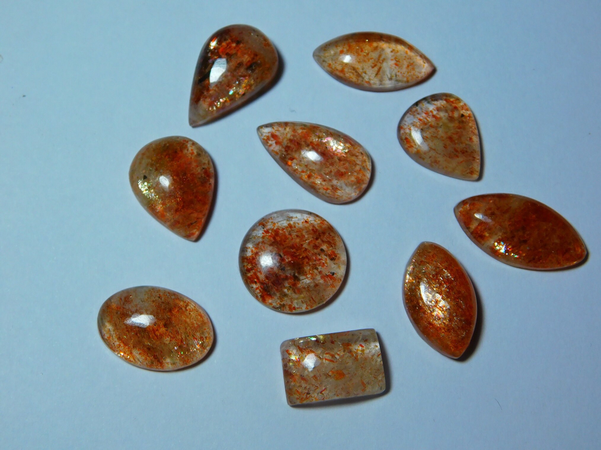 10 PCS Lot Natural Red Sunstone Lot Gemstone Red Sunstone Lot | Etsy