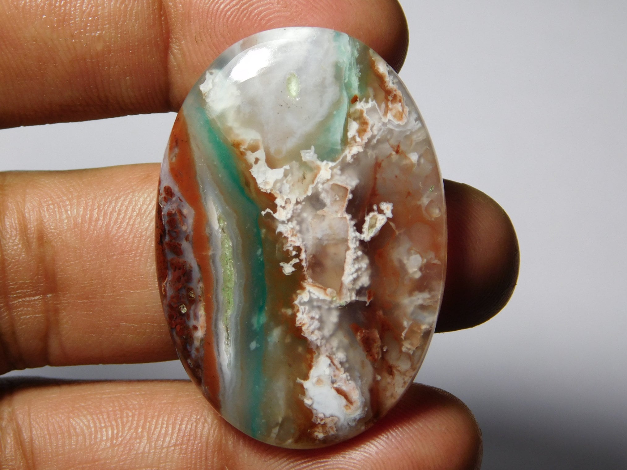 Piedra preciosa de calcedonia verde de alta calidad calcedonia | Etsy