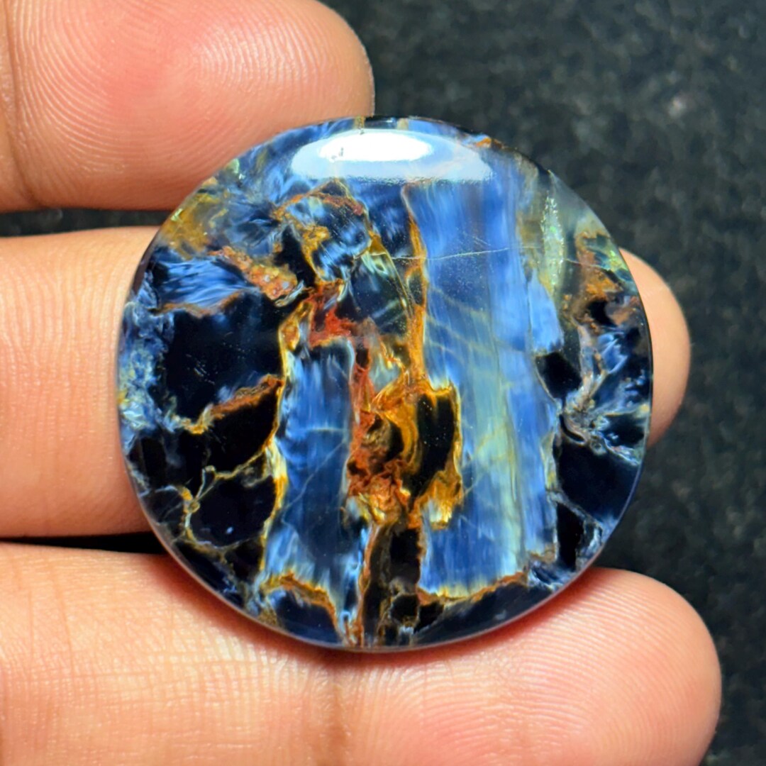Natural Pietersite Gemstone Cabochon: 58cts, 36x35mm Loose Stone - Etsy