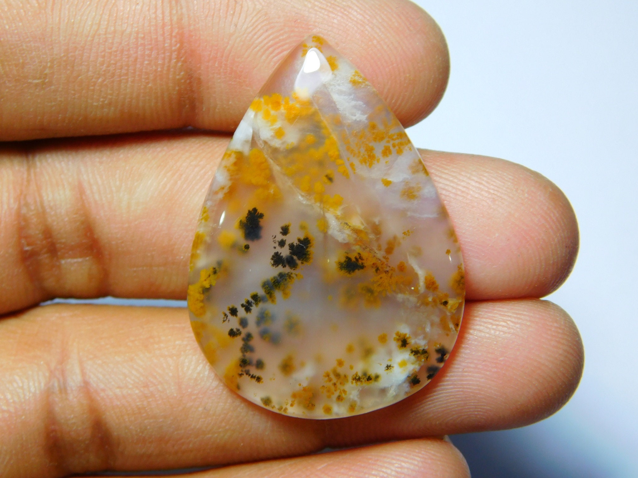 Dendritic Moss Agate Cabochons Top Quality Dendritic Moss | Etsy