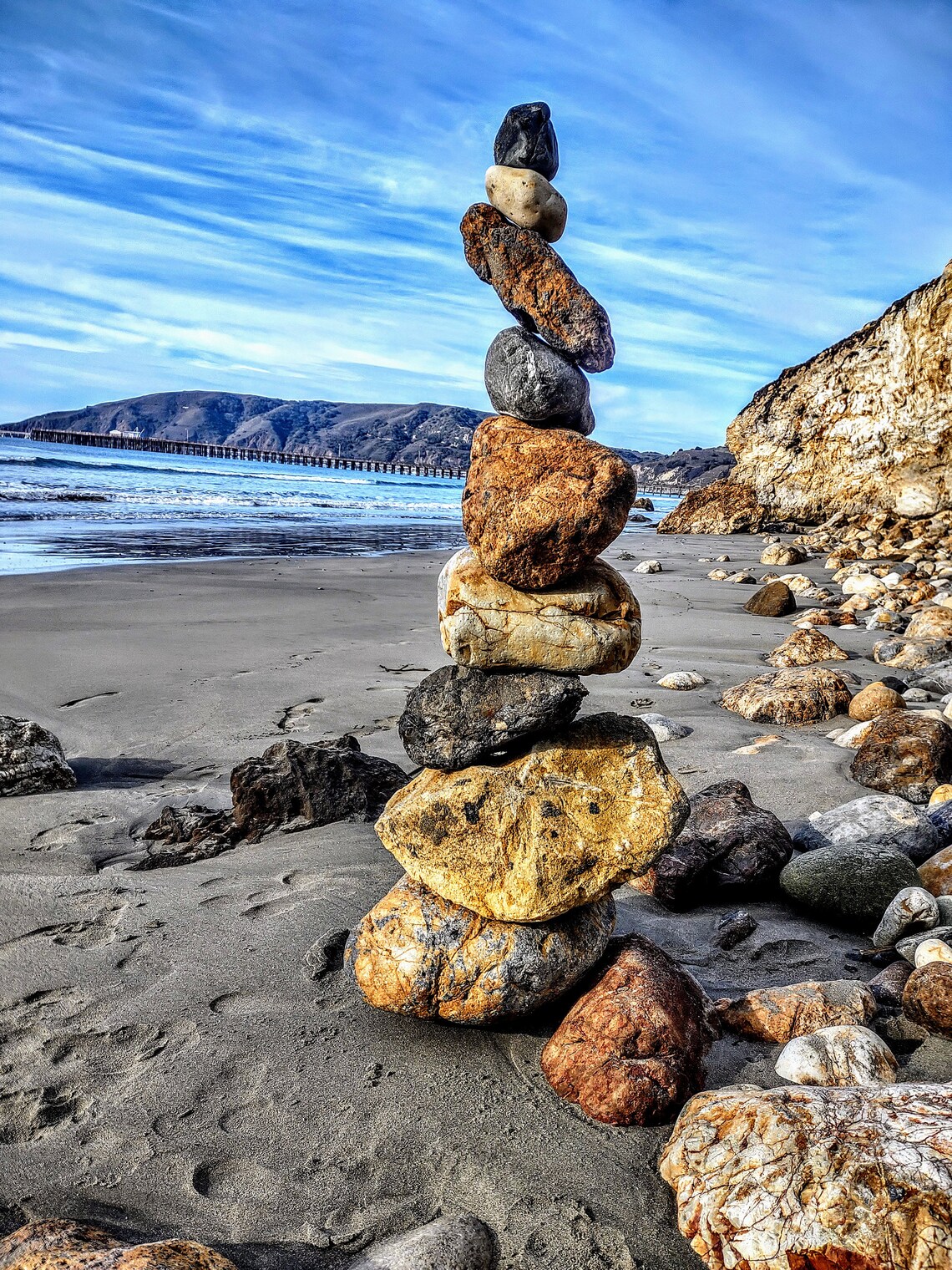 Beach Rock Stack Photo -- Digital Print -- California Central Coast - Etsy