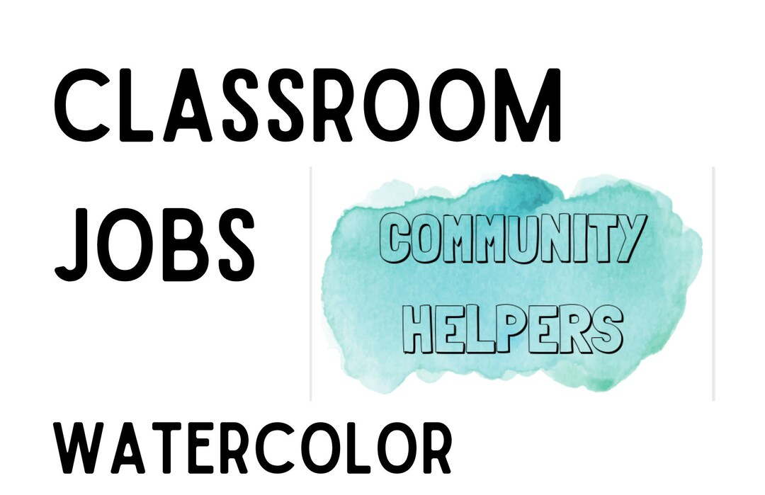 Classroom Jobs Bulletin Board - Watercolor - Instant Printable - Etsy