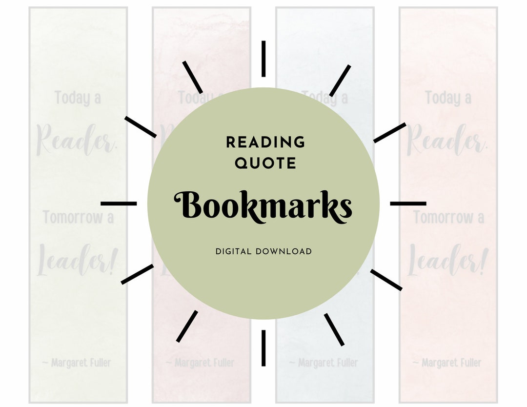 Printable Bookmarks With Reading Quotes - Etsy