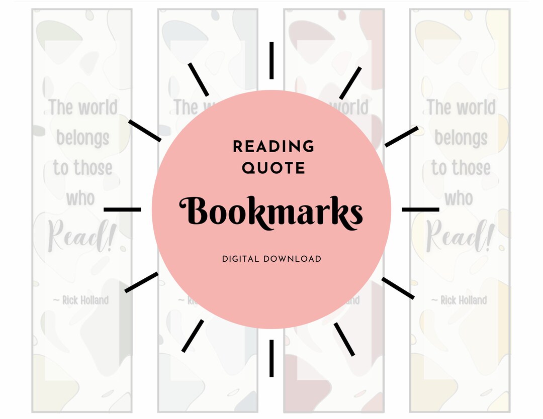 Printable Bookmarks With Reading Quotes - Etsy