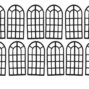 Arched Window Cutouts for Scrapbooking, Greeting Card Embellishments ...