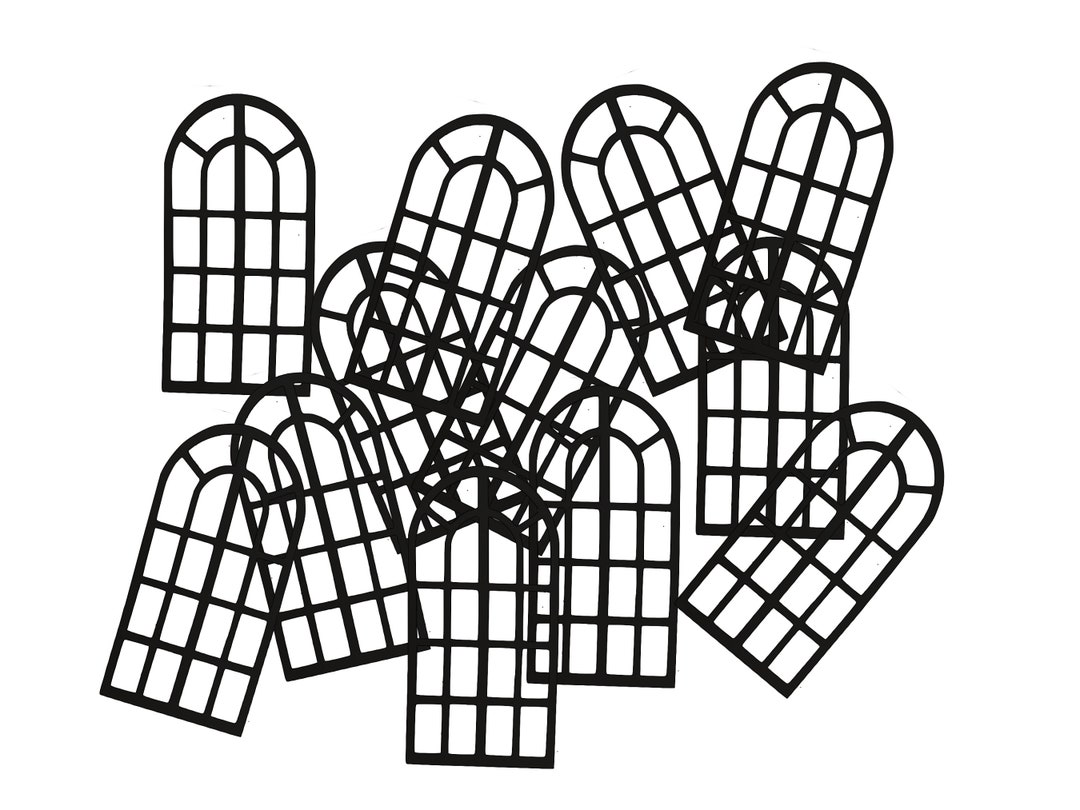 Arched Window Cutouts for Scrapbooking, Greeting Card Embellishments ...