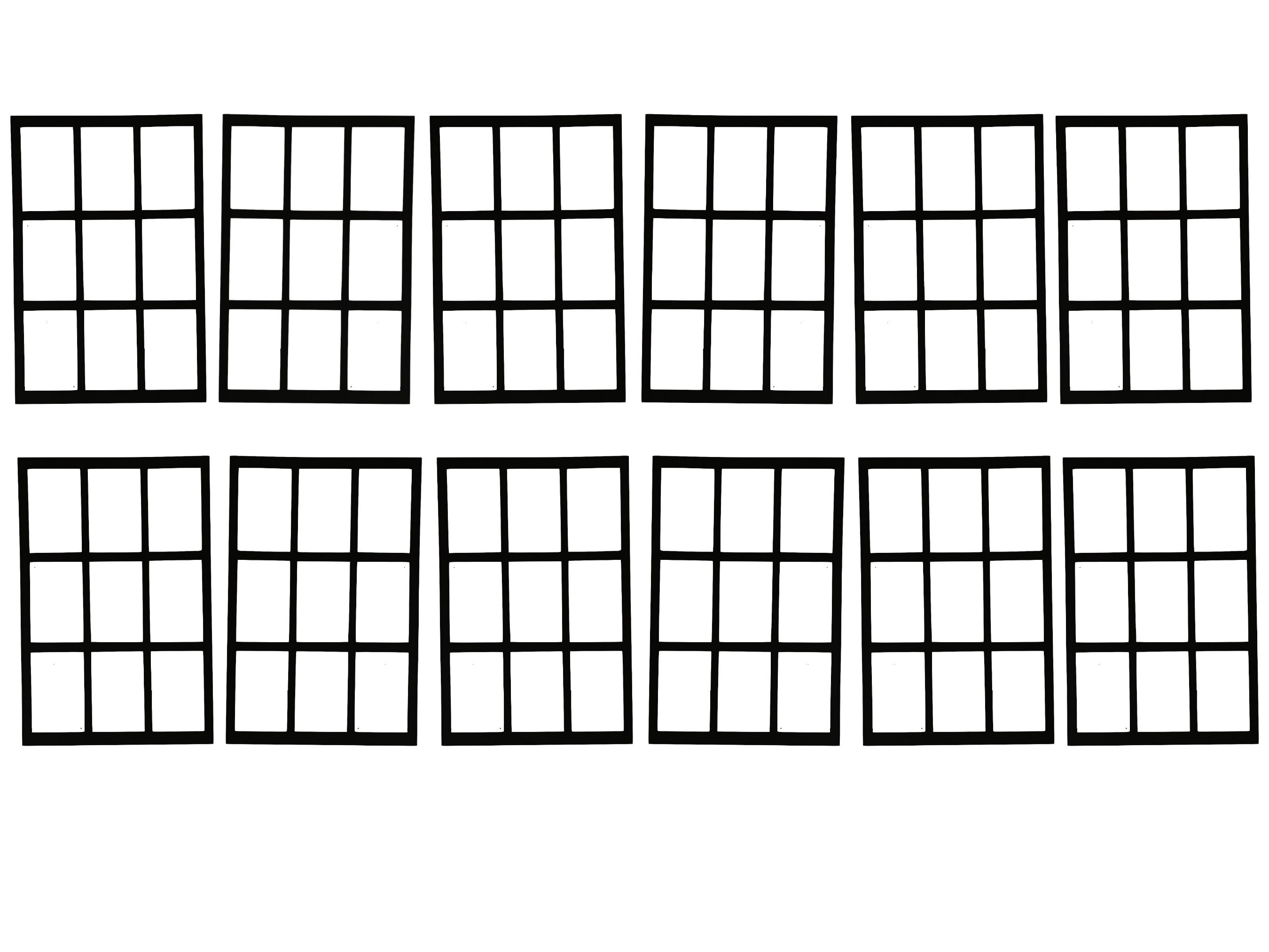 Rectangle Window Cutouts for Scrapbooking, Greeting Card Embellishments ...