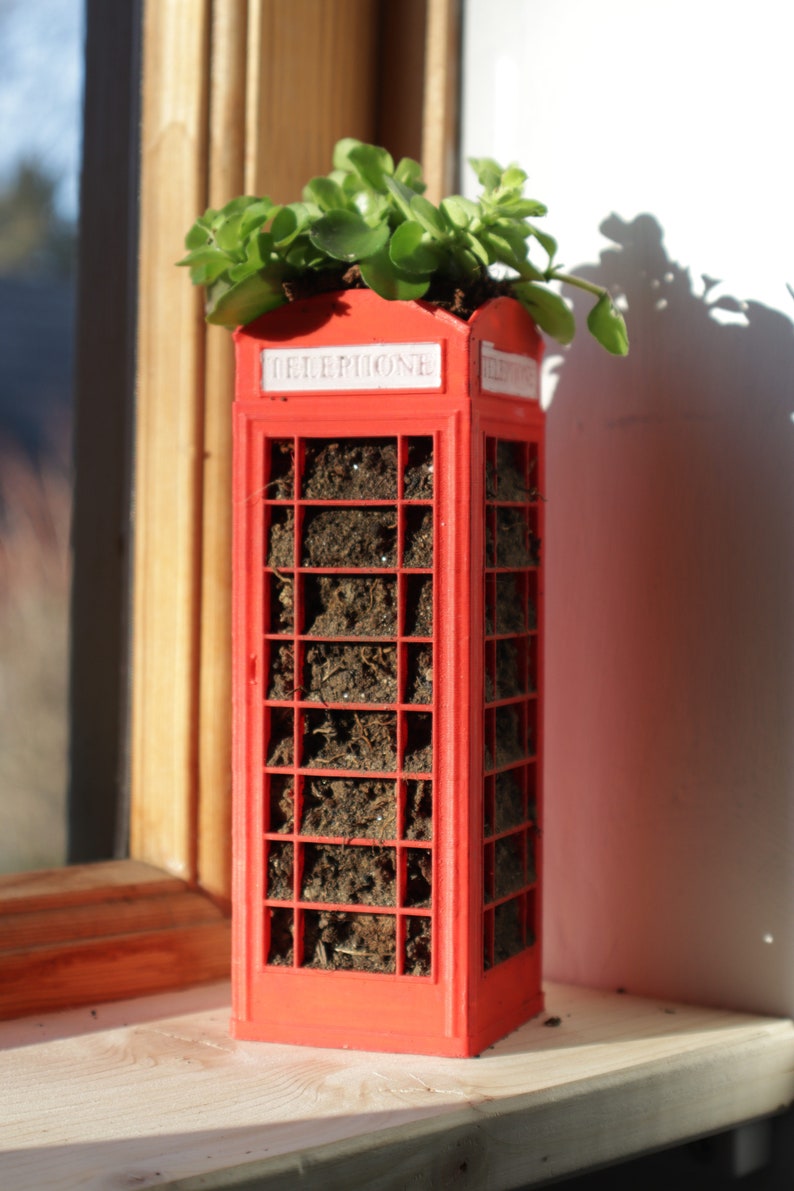 Telephone Box Planter - Etsy