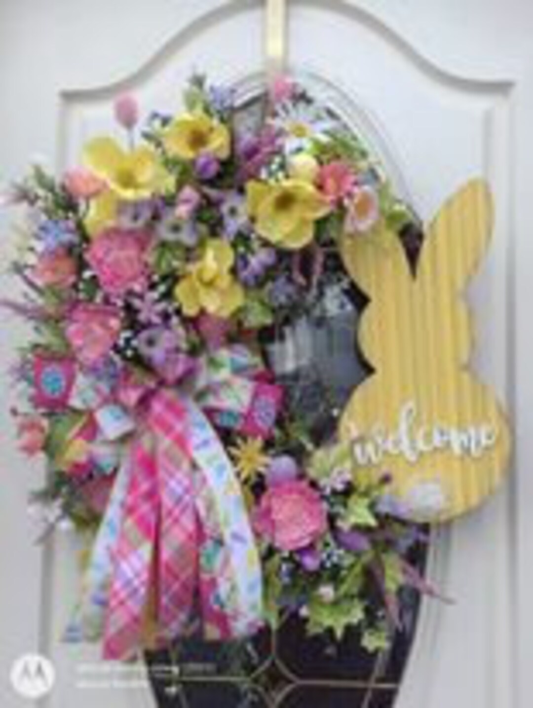 Spring Wreath for Front Door, Grapevine Spring Welcome Wreath, Easter ...