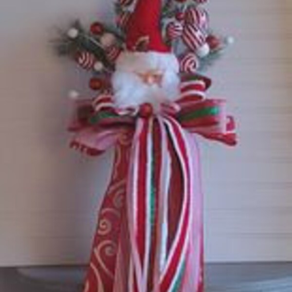 Santa Tree Topper - Etsy