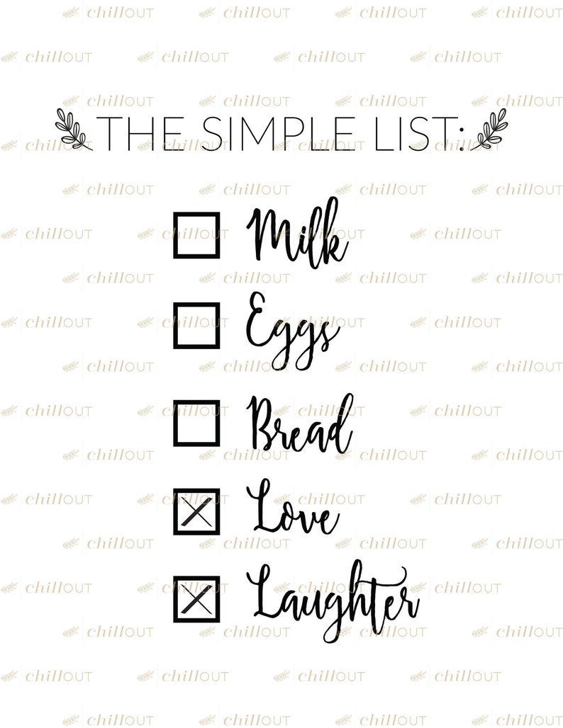 Tote Bag the Simple List SVG File - Etsy